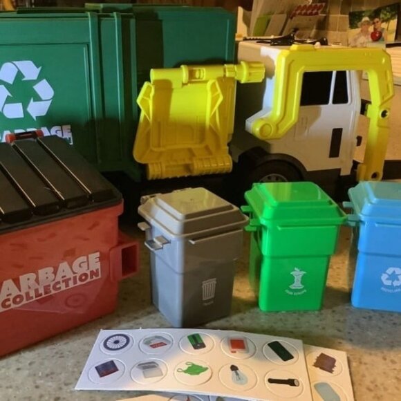 Toys | 16 Large Toy Truck For Boys With Trash Can Lifter And Dumping ...